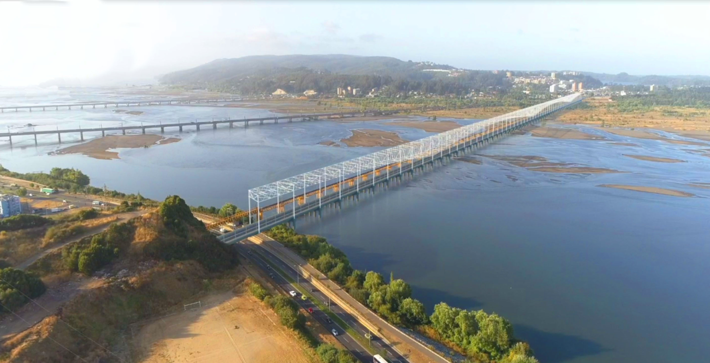 Inician obras de nuevo puente Ferroviario sobre el Biobío