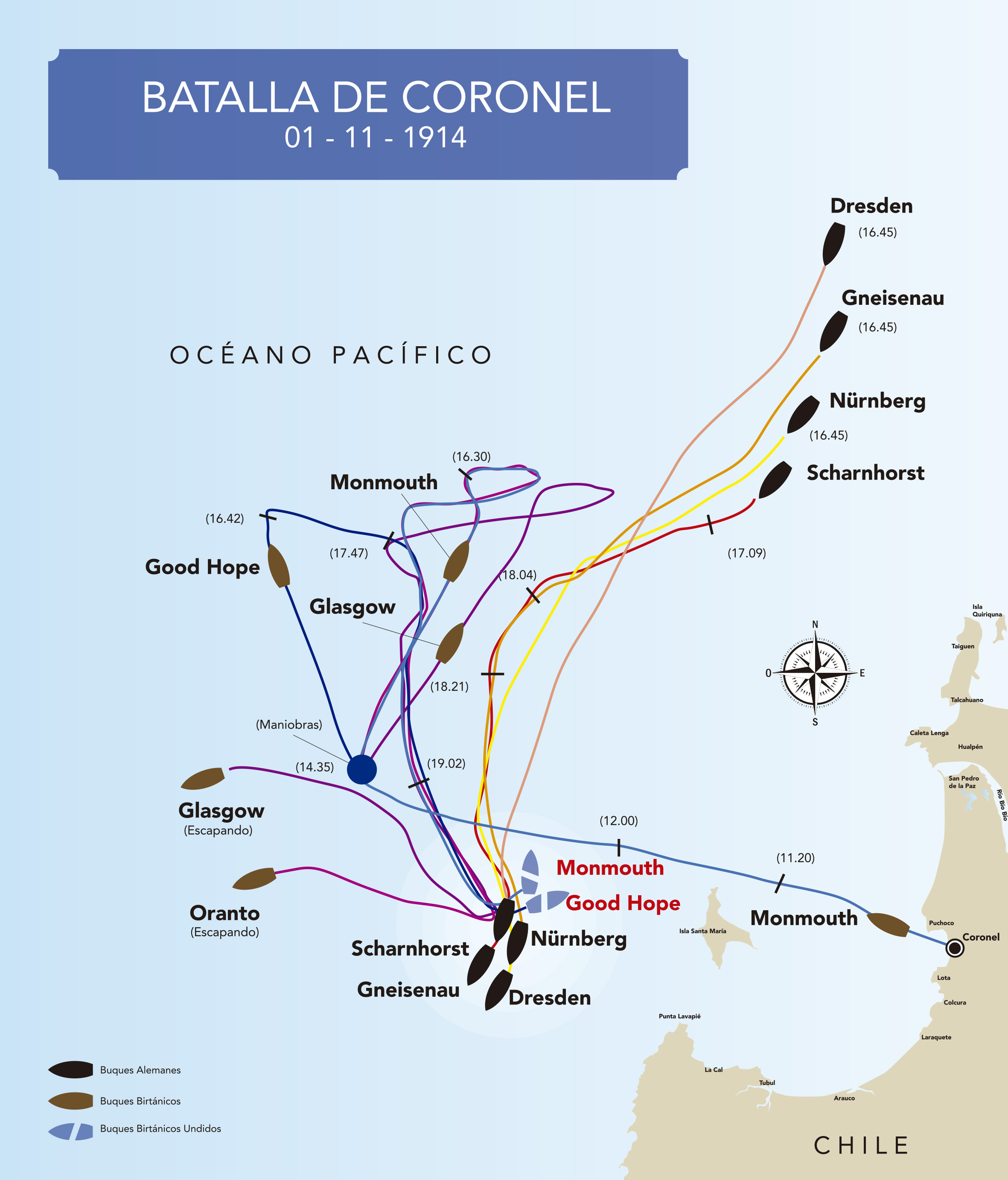A 110 años de que Coronel fue escenario bélico de la Primera Guerra Mundial
