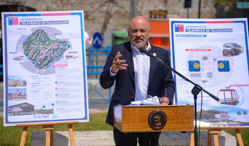 Presentan trazado y estaciones del proyecto de teleférico en Talcahuano