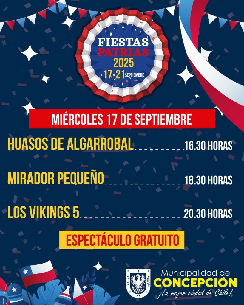 Fiestas Patrias en Concepción: municipio informa la programación ...